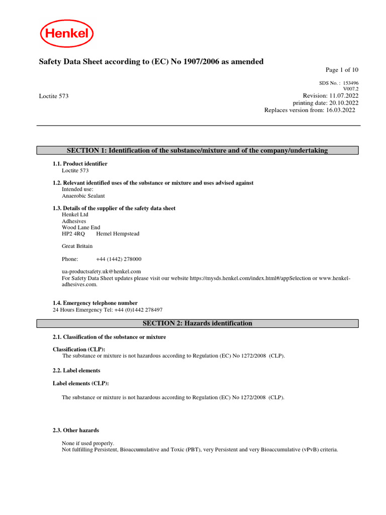 Loctite 573 | PDF