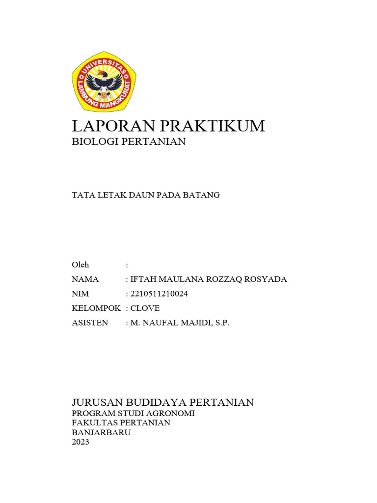 Iftah - Tata Letak Daun Pada Batang. | PDF