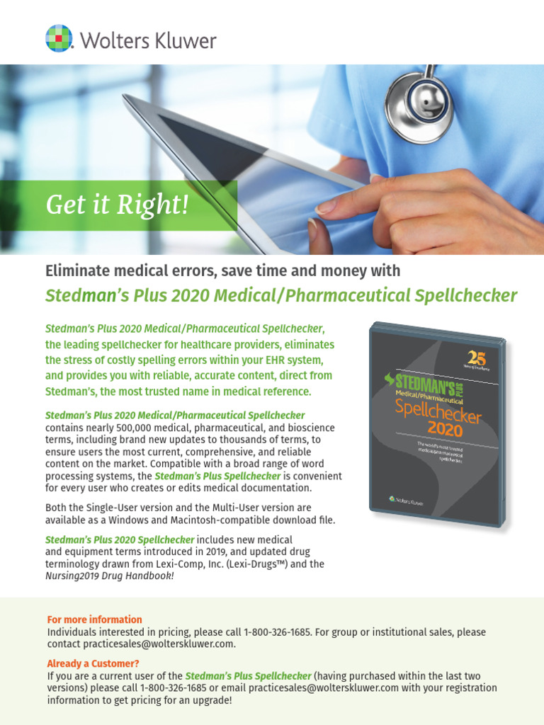 Stedmans Spellchecker 2020 Flyer | PDF