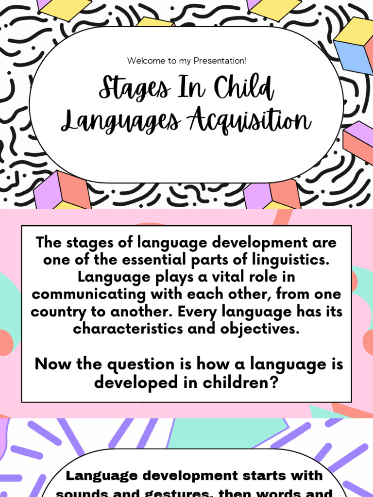 Stages of Child Language Development | PDF | Language Development ...