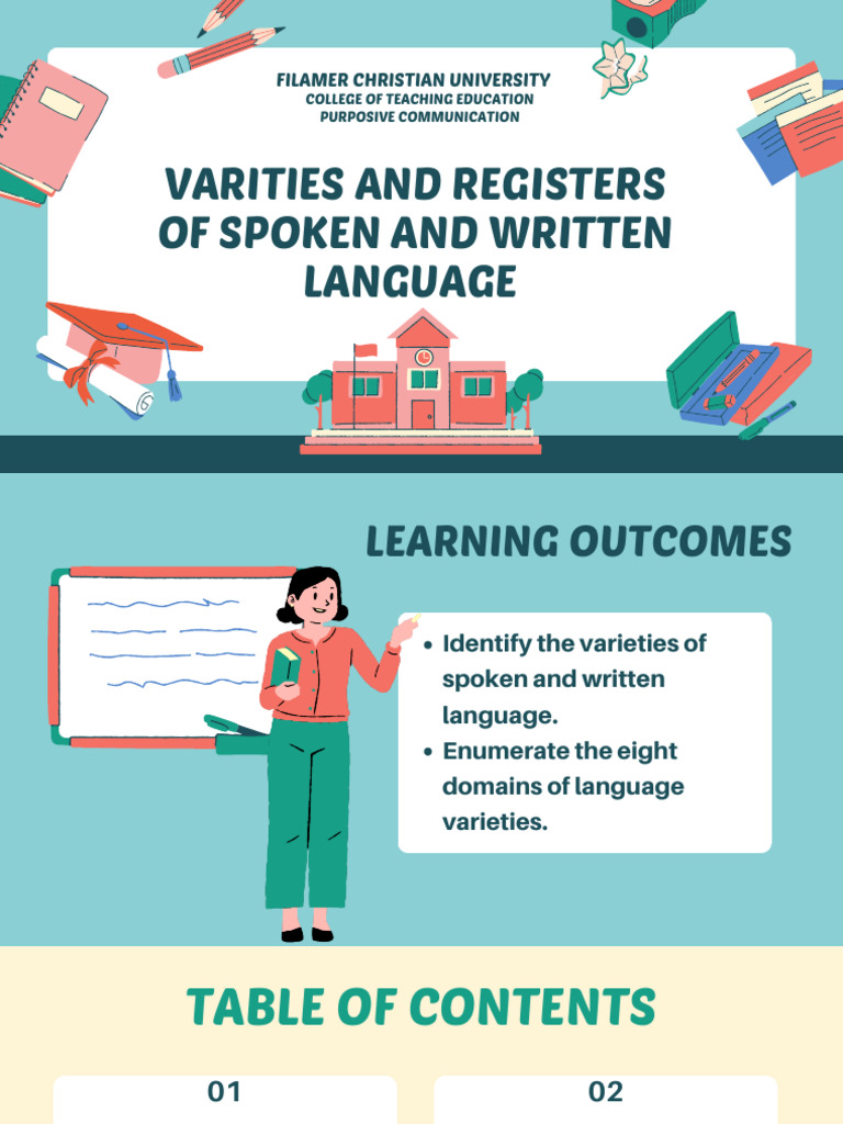 Language Varieties & Registers Guide | PDF | Language Arts & Discipline