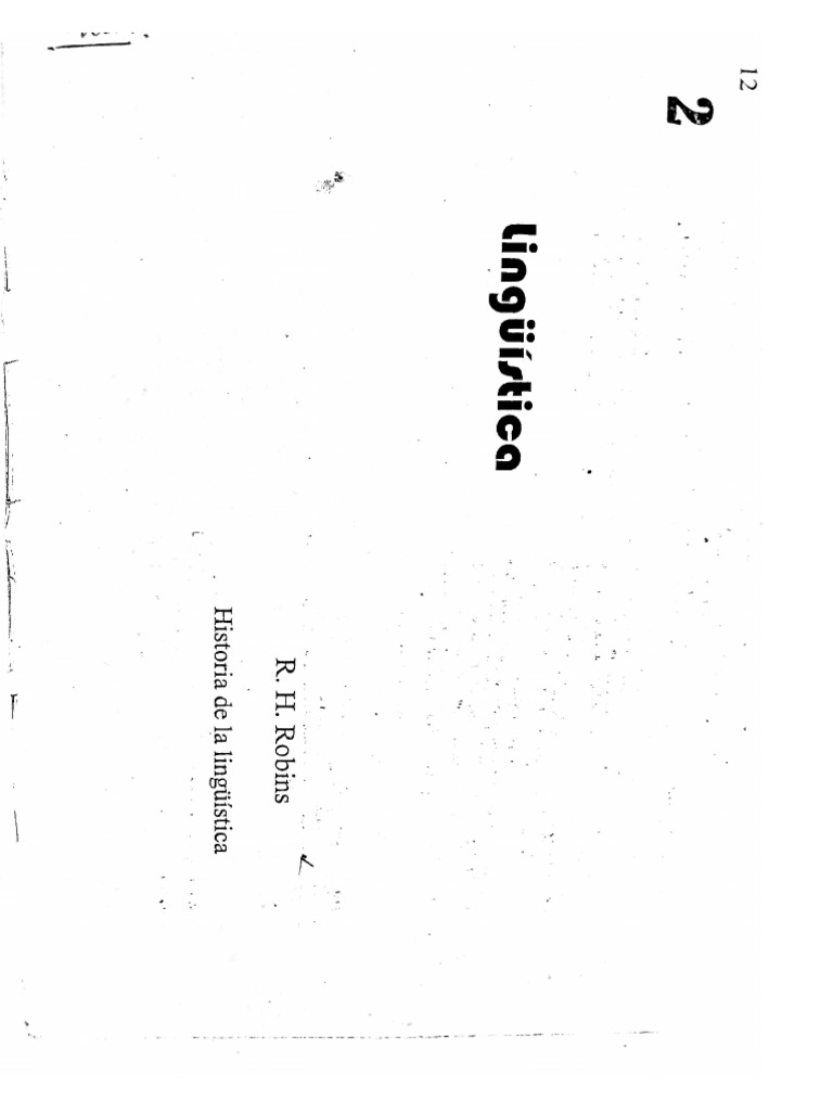 Historia de La Linguistica - R.H.robins 2 | PDF