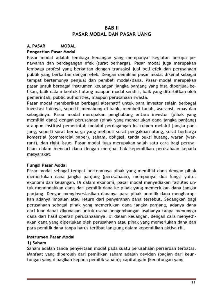 Pasar Modal | PDF
