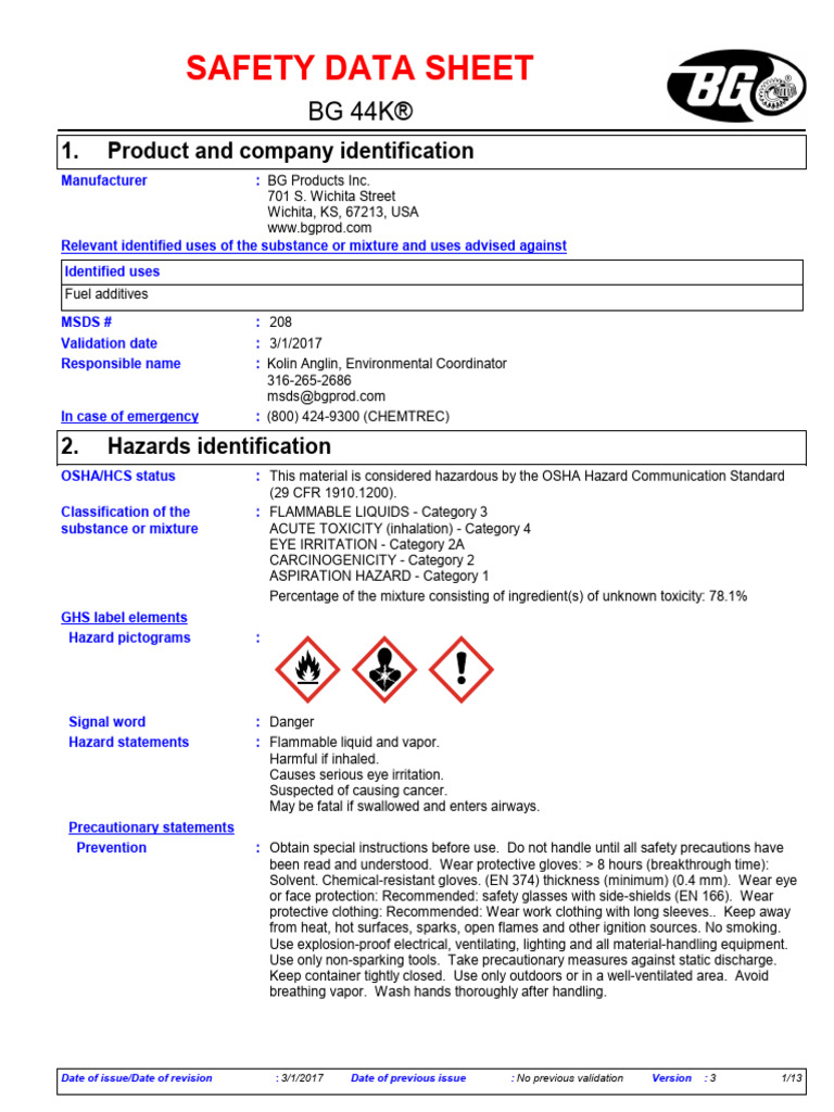 44k Fuel System Cleaner | PDF