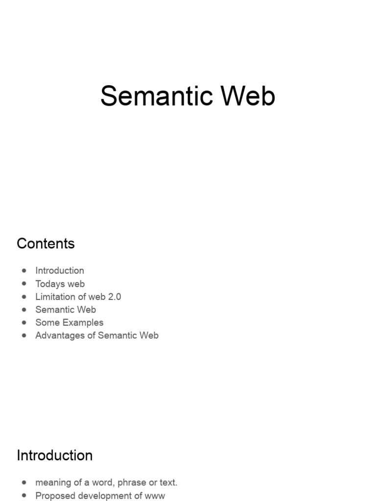 Understanding the Semantic Web Basics | PDF | Computers