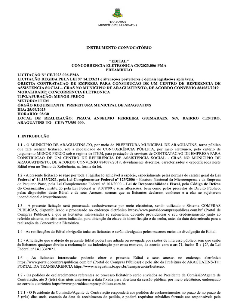 Edital e Anexo Ce 2023 006 | PDF