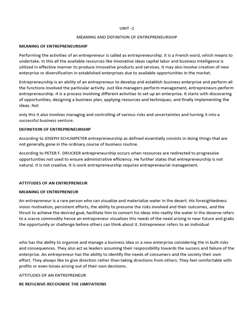 Mba Unit-2 | PDF | Entrepreneurship | Motivation