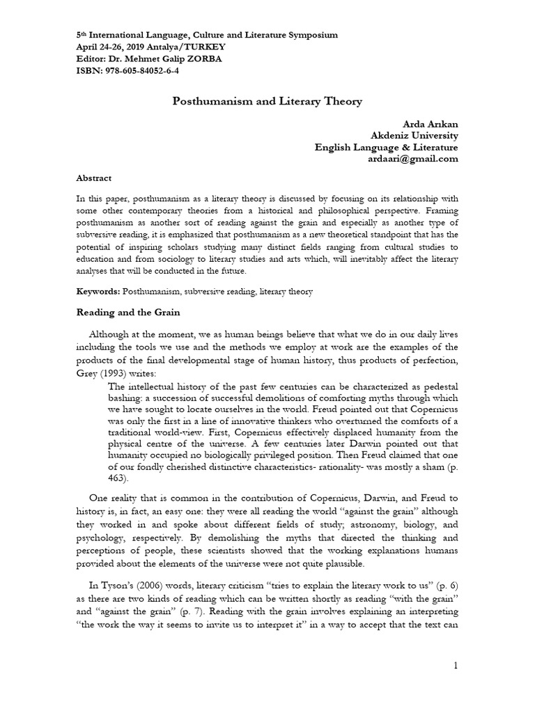 Posthuman Lit Theory | PDF | Social Science | History