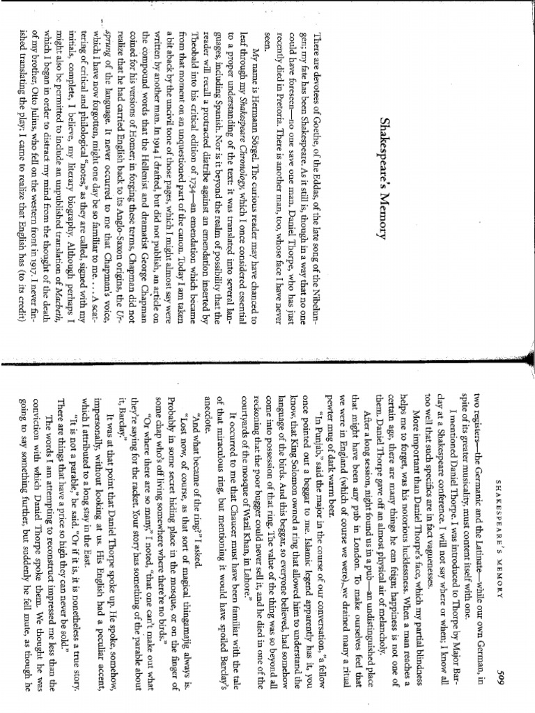 Shakespeare Memory | PDF