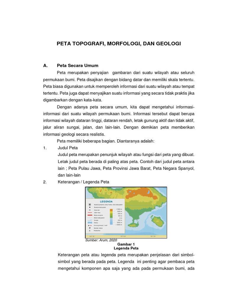 Peta Topografi, Morfologi, Dan Geologi | PDF | Sains & Matematika