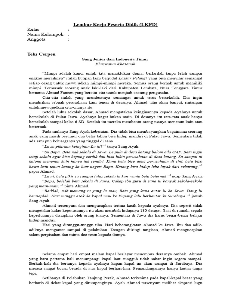 LKPD 2 | PDF | Seni & Disiplin Bahasa | Seni