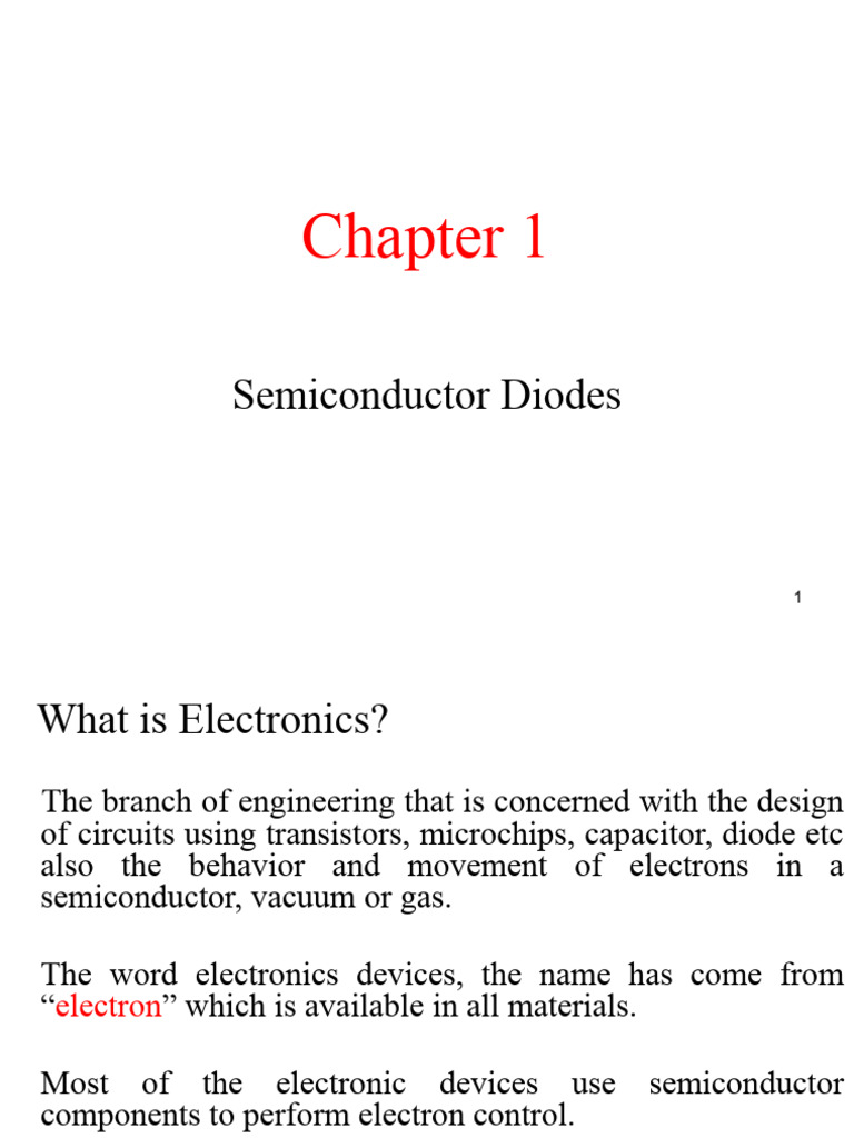 Ch1 EECE169 CSE16 Semiconductor Diodes | PDF | P–N Junction | Semiconductors