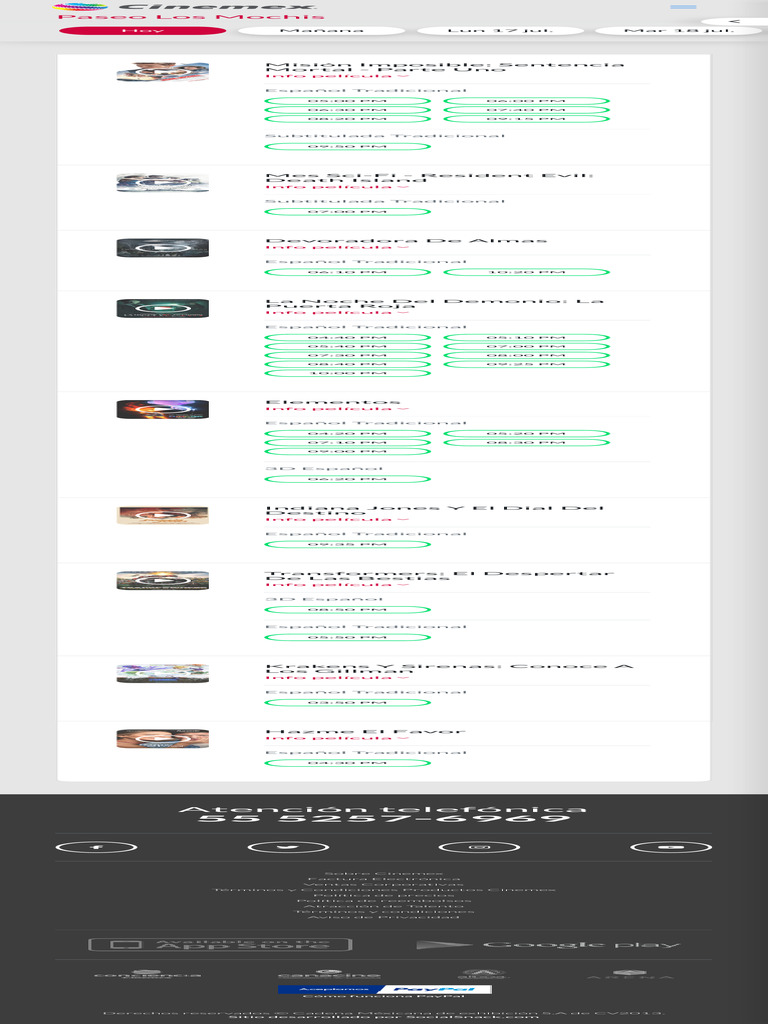 Paseo Los Mochis - Cartelera y Horarios en Los Mochis - Cinemex | PDF