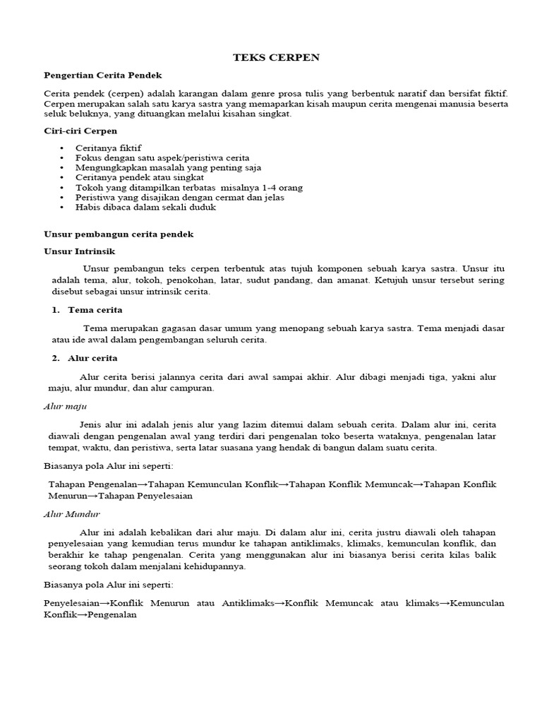 Materi Ajar Identifikasi Cerpen | PDF | Fiksi Umum