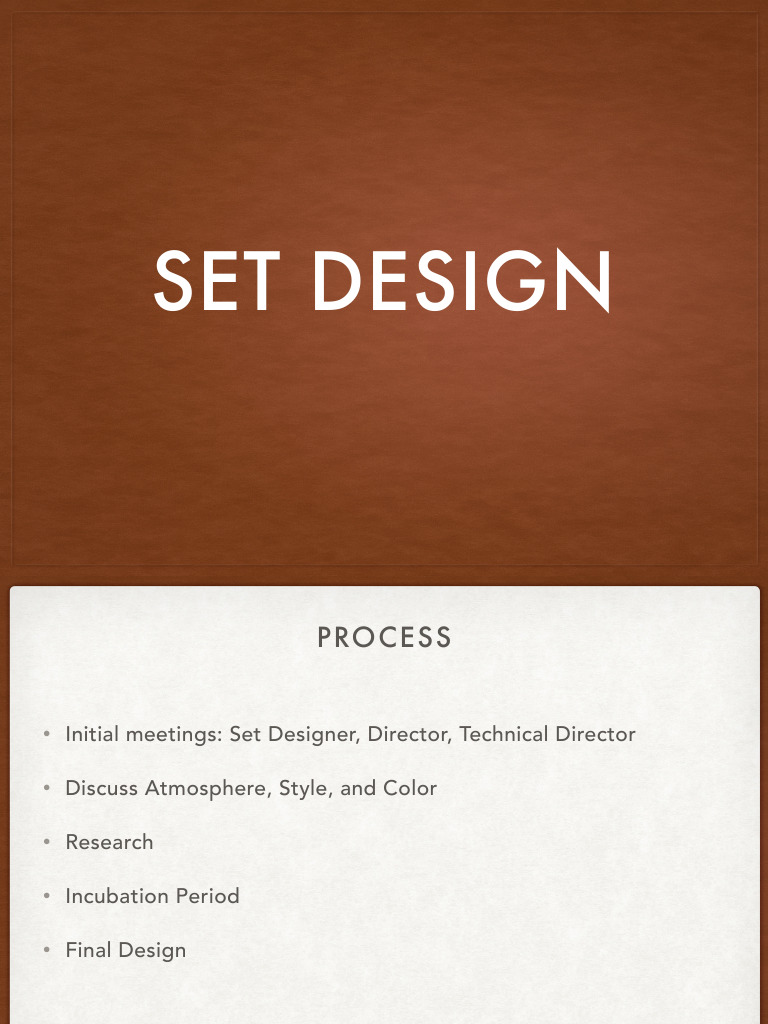 Set Design | PDF | Components | Theatre