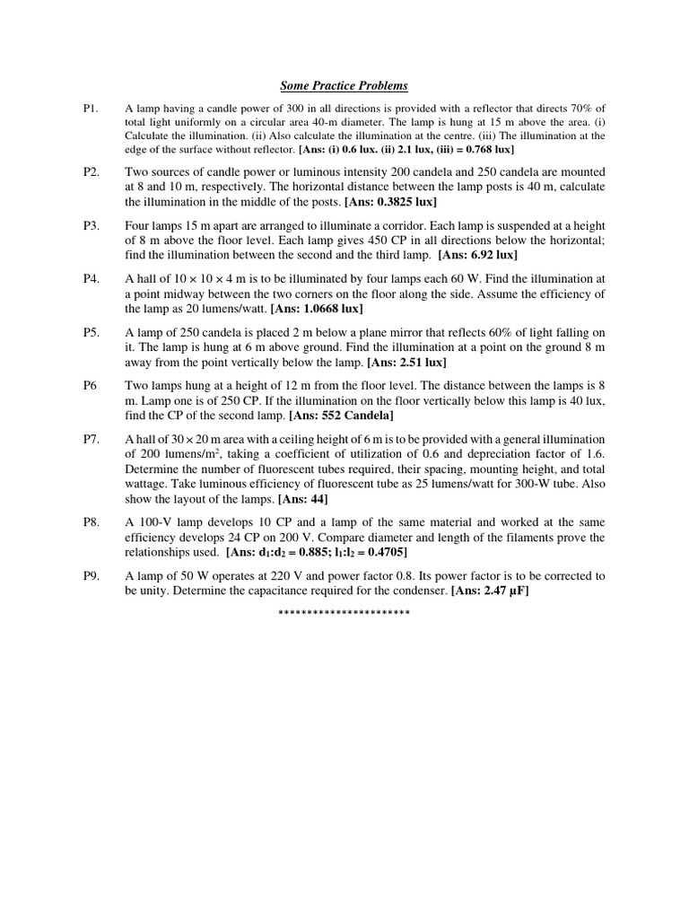 Some Practice Problems Uee | PDF
