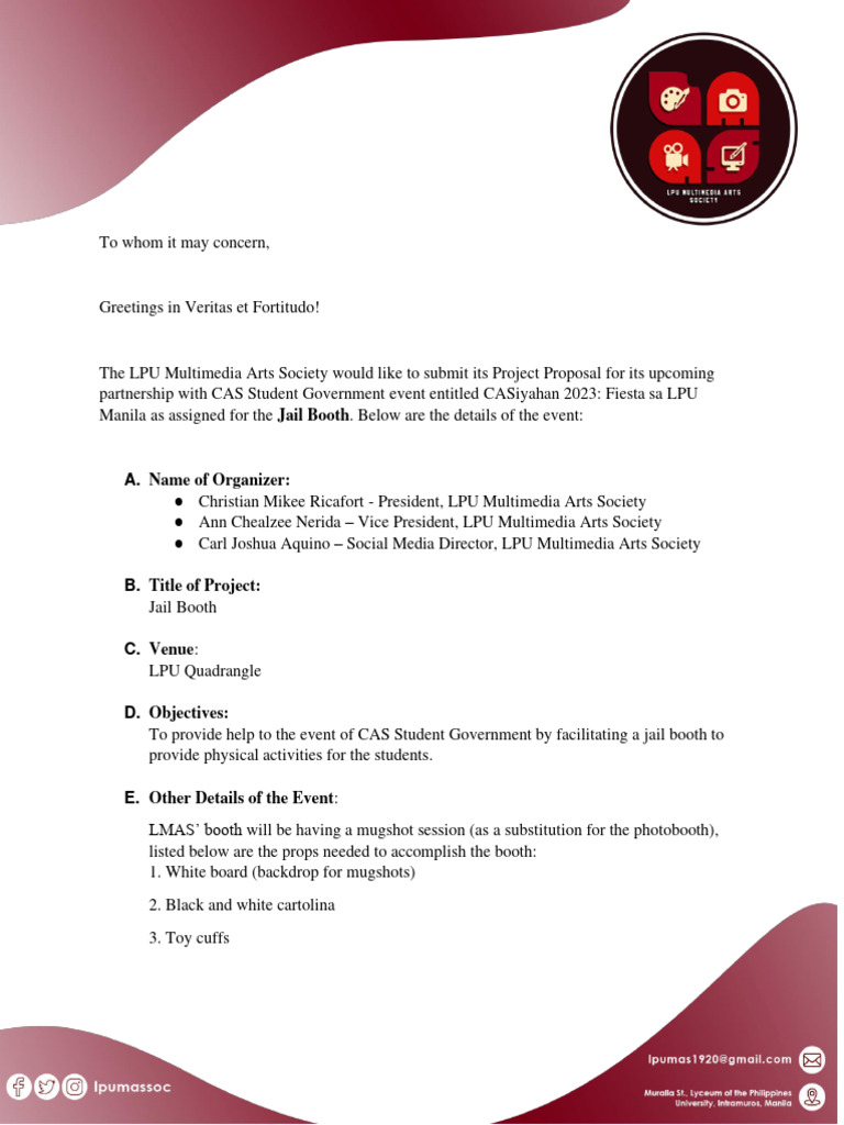 LMAS-JAIL-BOOTH-PROPOSAL | PDF