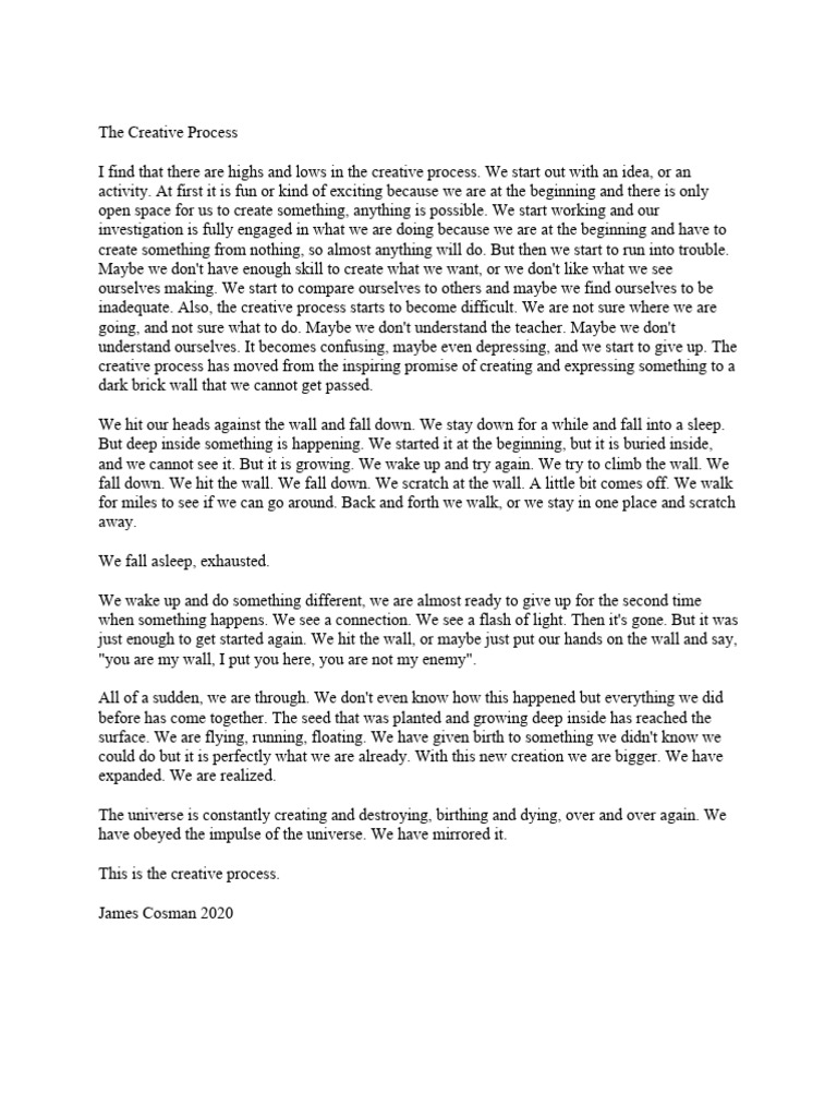 The Creative Process | PDF | Creativity