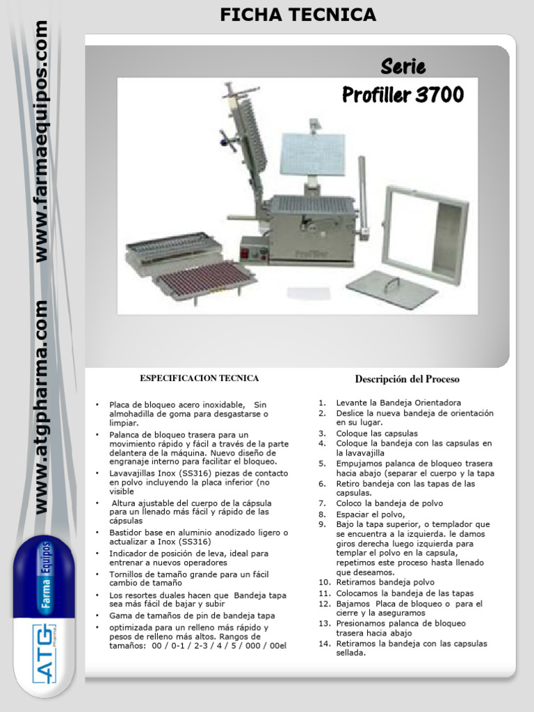 Ficha Tecnica Profille 3700 | PDF