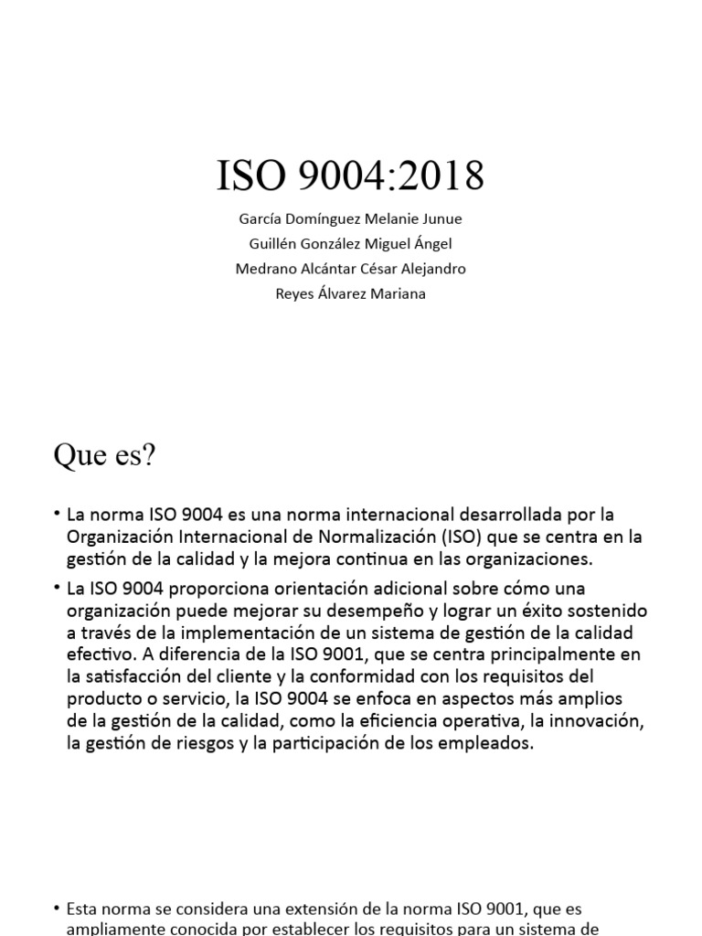 Iso 9004-1 | PDF