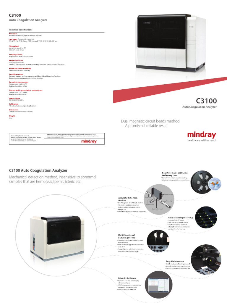 Mindray C3100 | PDF