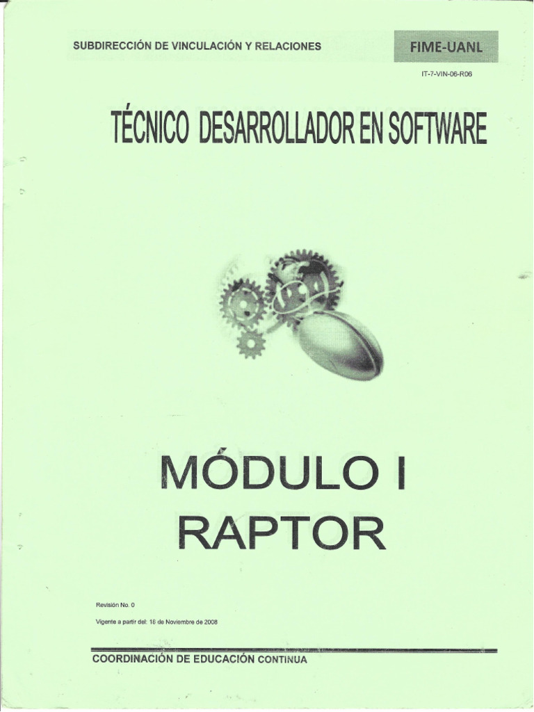 Desarrollo de Software Modulo 01 - Raptor | PDF