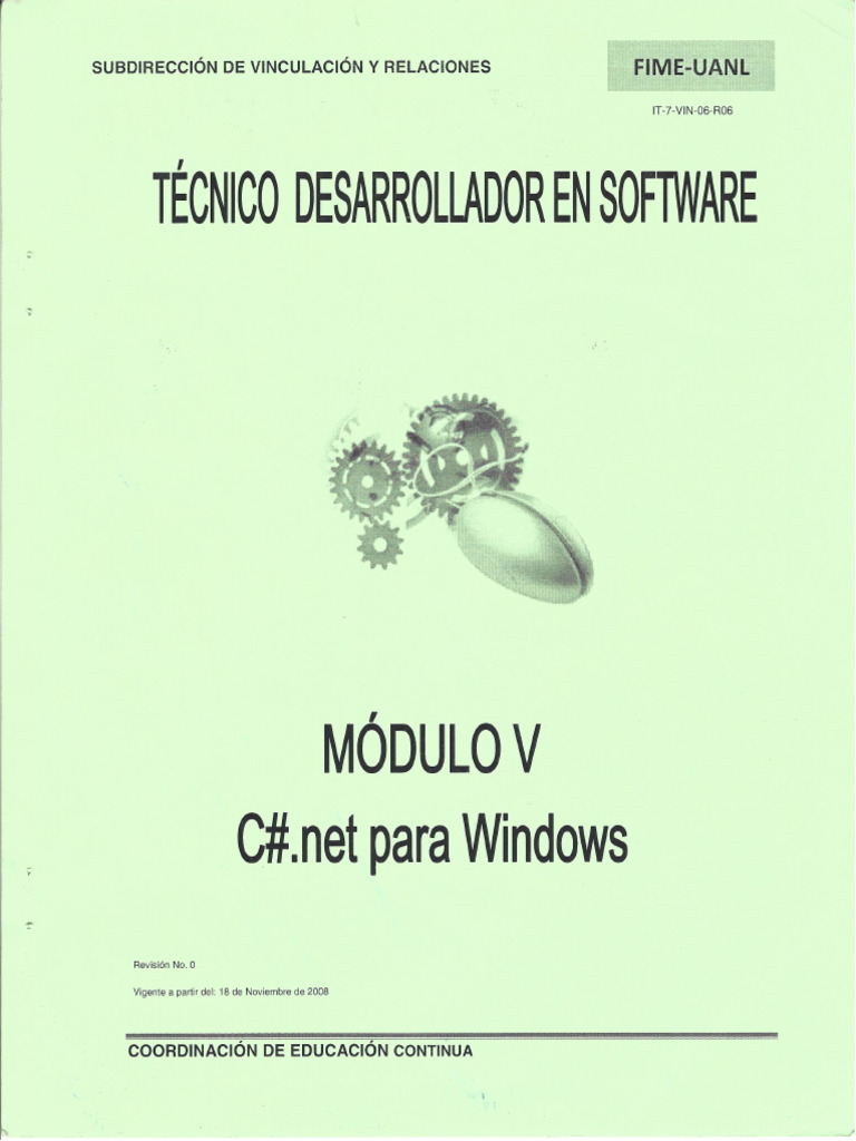Desarrollo de Software Modulo 05 - C#.net Para Windows | PDF