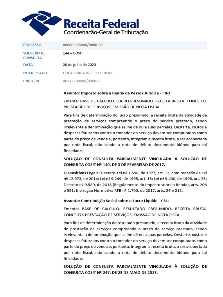 SC Cosit N 144-2023 | PDF