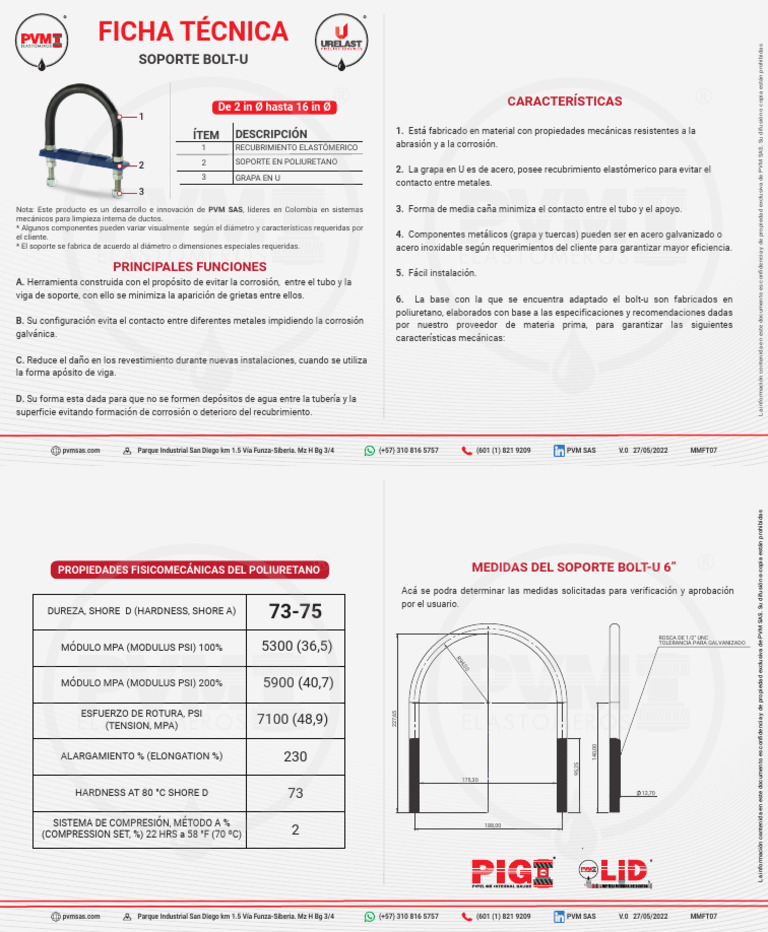 Soporte Bolt U - 6 | PDF