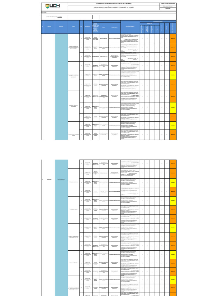 Modelo Matriz Iper | PDF | Factores humanos y ergonomía