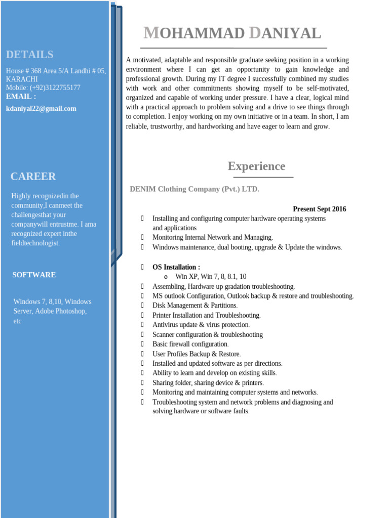 IT Graduate Seeking Network Engineer Role | PDF