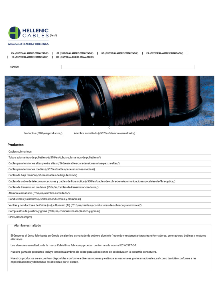 Alambre Esmaltado | PDF | Cobre | Cable