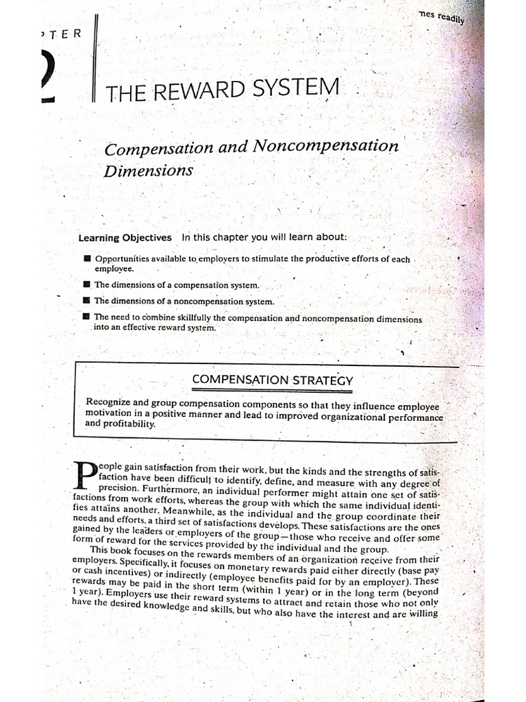 Reward System of Compensation Management | PDF