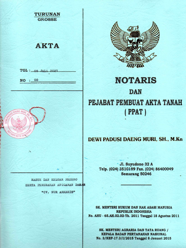 Akta Perubahan CV | PDF