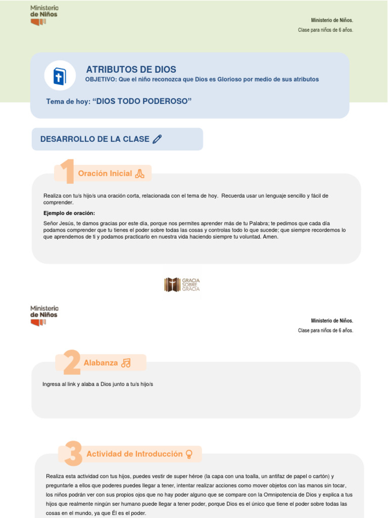 19 04 2020 Dios Todopoderoso MDN GSG 6 | PDF