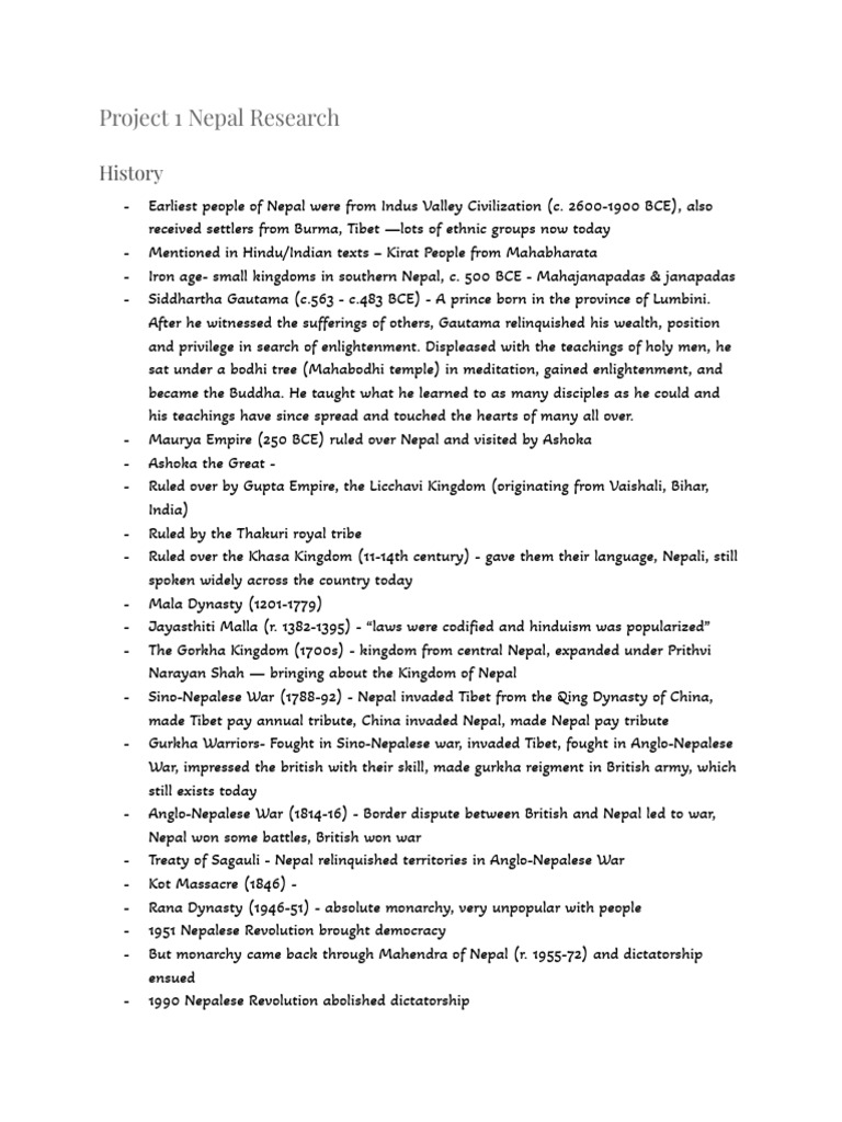 Project 1 Nepal Research | PDF