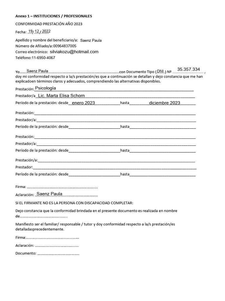 4-CONFORMIDAD Anexo 1 2023 Ok | PDF | Crecimiento personal y profesional | Negocios