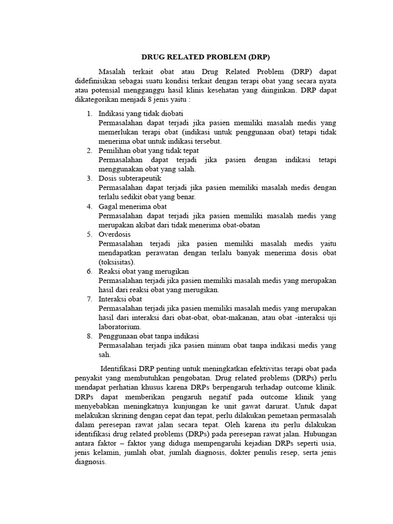 Drug Related Problem | PDF | Gaya Hidup