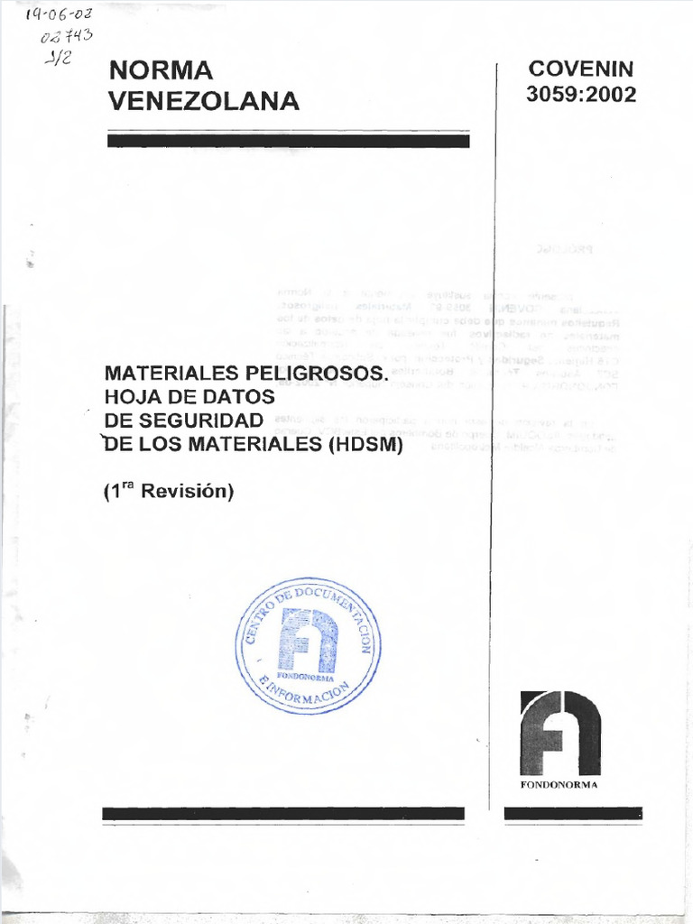 3059-02-Ficha Tecnica HDSM Materiales Peligrosos | PDF