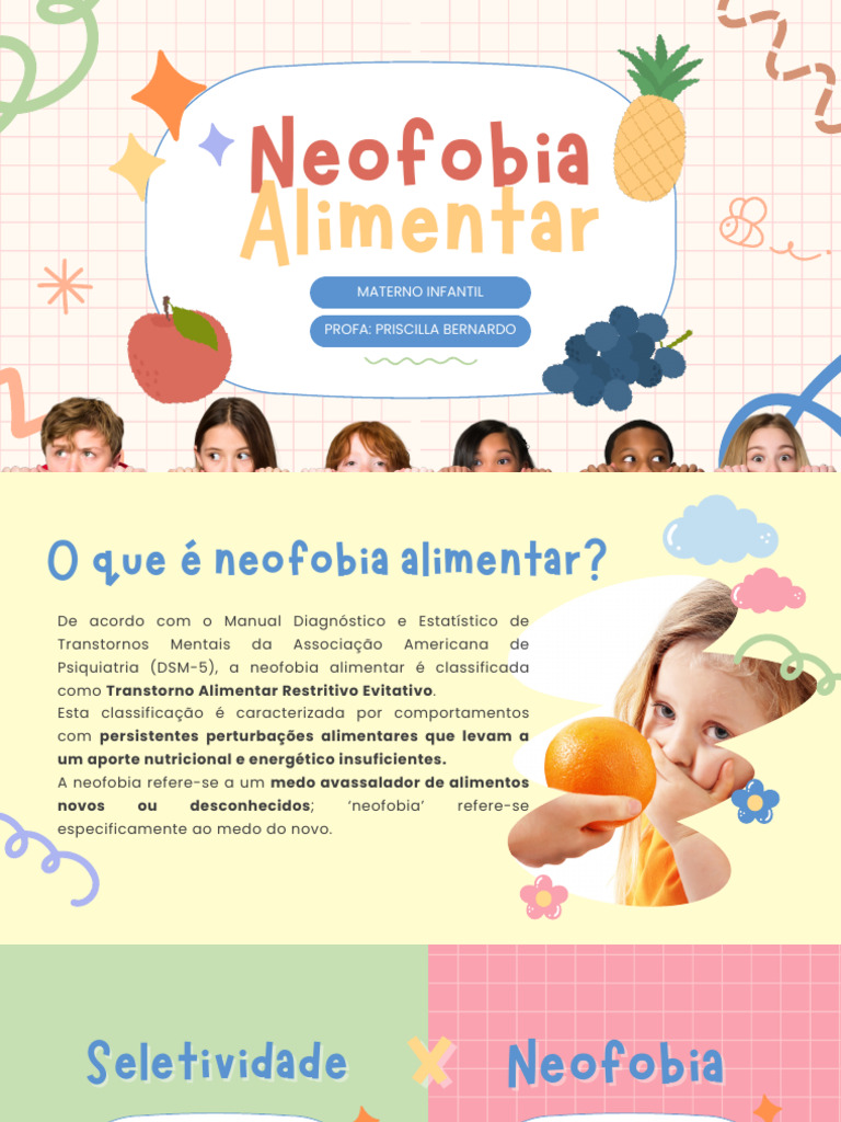 Neofobia Alimentar | PDF | Bem-estar