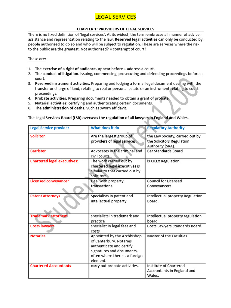 Summary Legal Services | PDF | Costs In English Law | Money Laundering