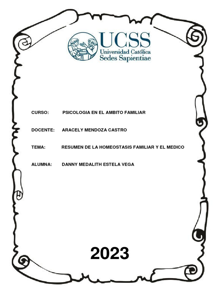 Homeostasis Familiar y El Medico | PDF