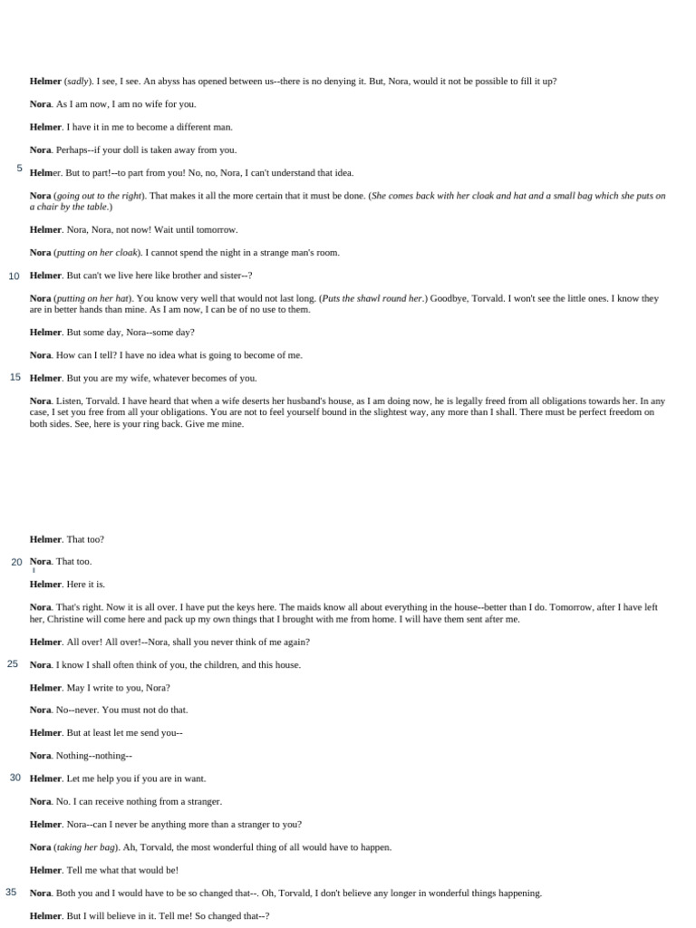 Final IO Extracts | PDF | A Doll's House