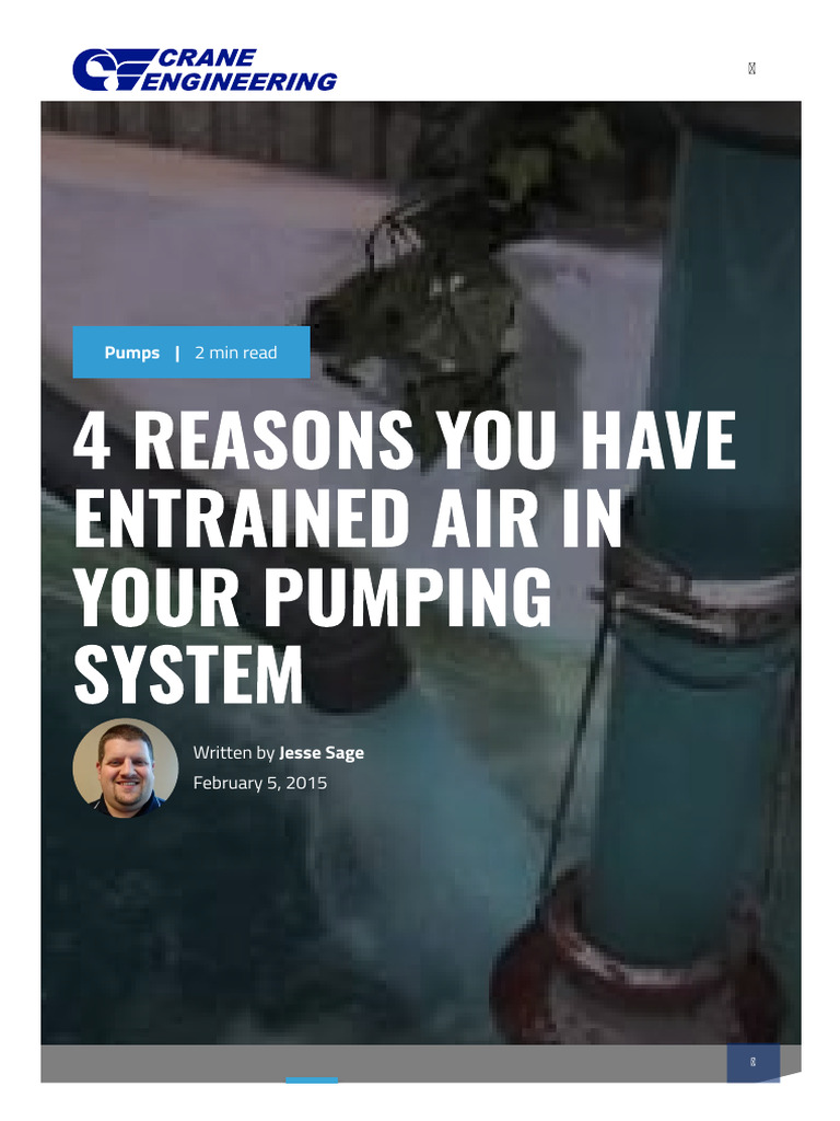 4 Reasons You Have Entrained Air in Your Pumping System: - 2 Min Read ...