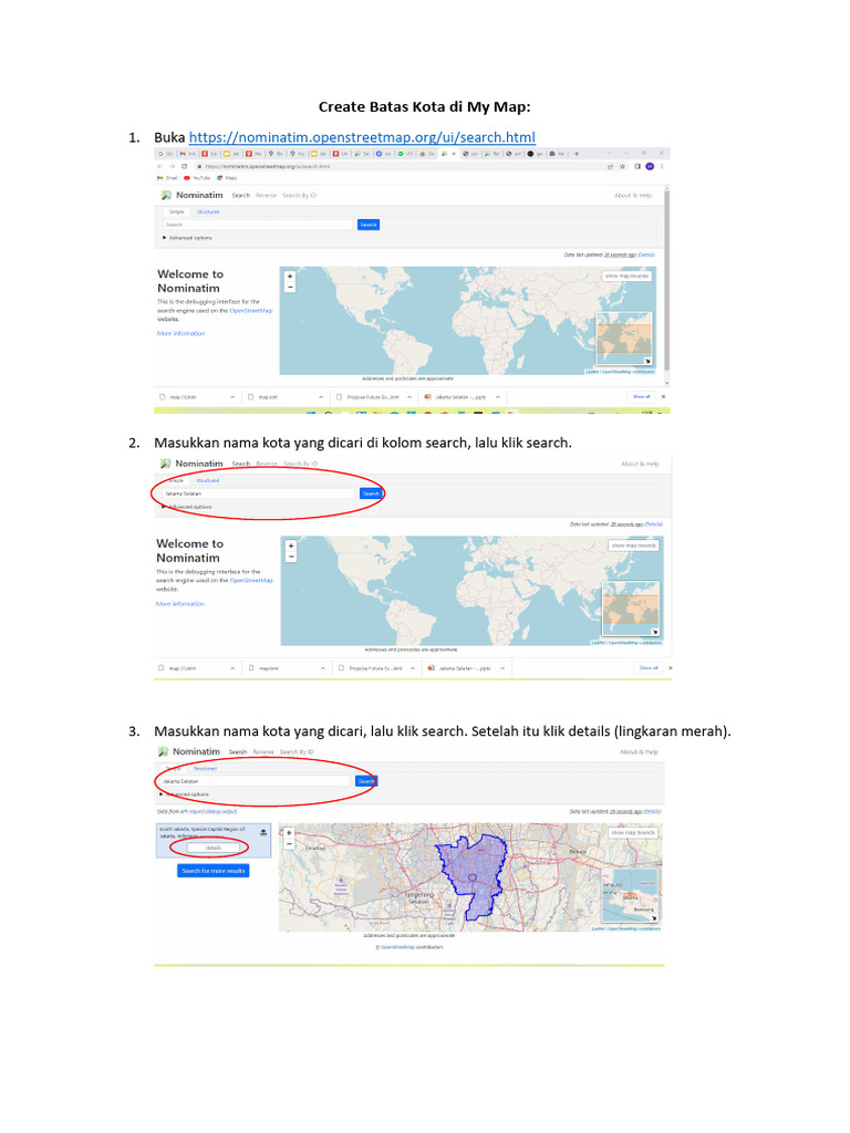 Membuat Peta Batas Kota di My Maps | PDF