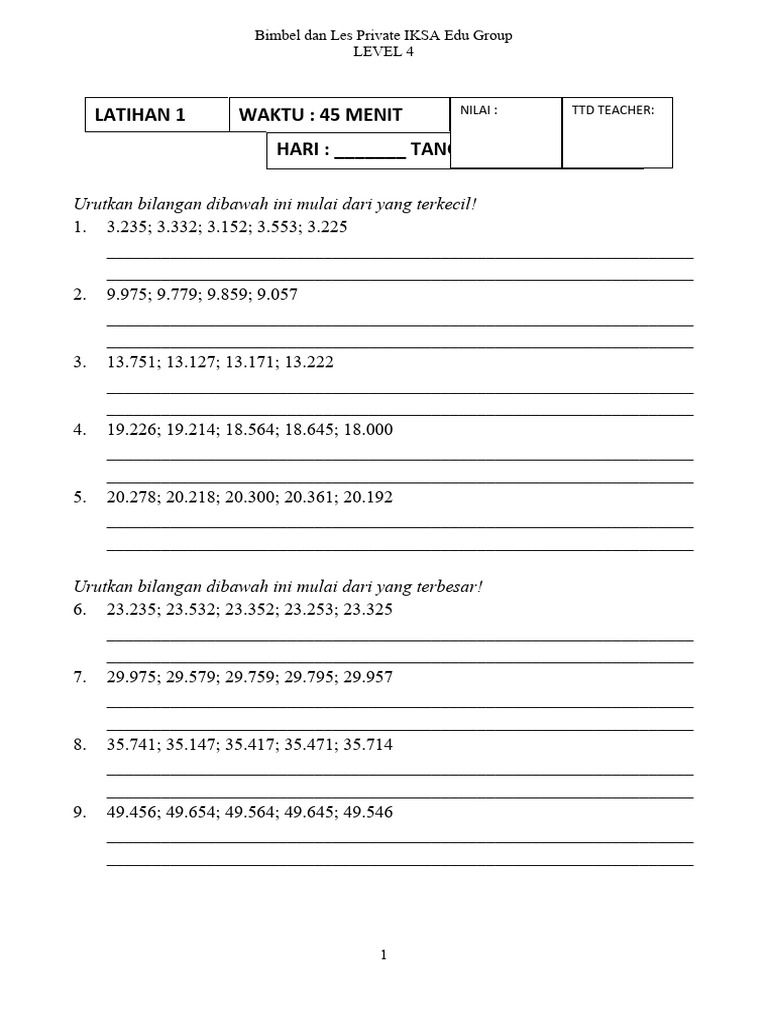 Buku Matematika Level 4 | PDF