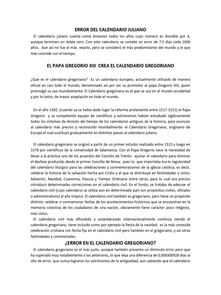 Parte 2 El Calendario Juliano | PDF | protestantismo Parte 2 El Calendario Juliano | PDF | protestantismo