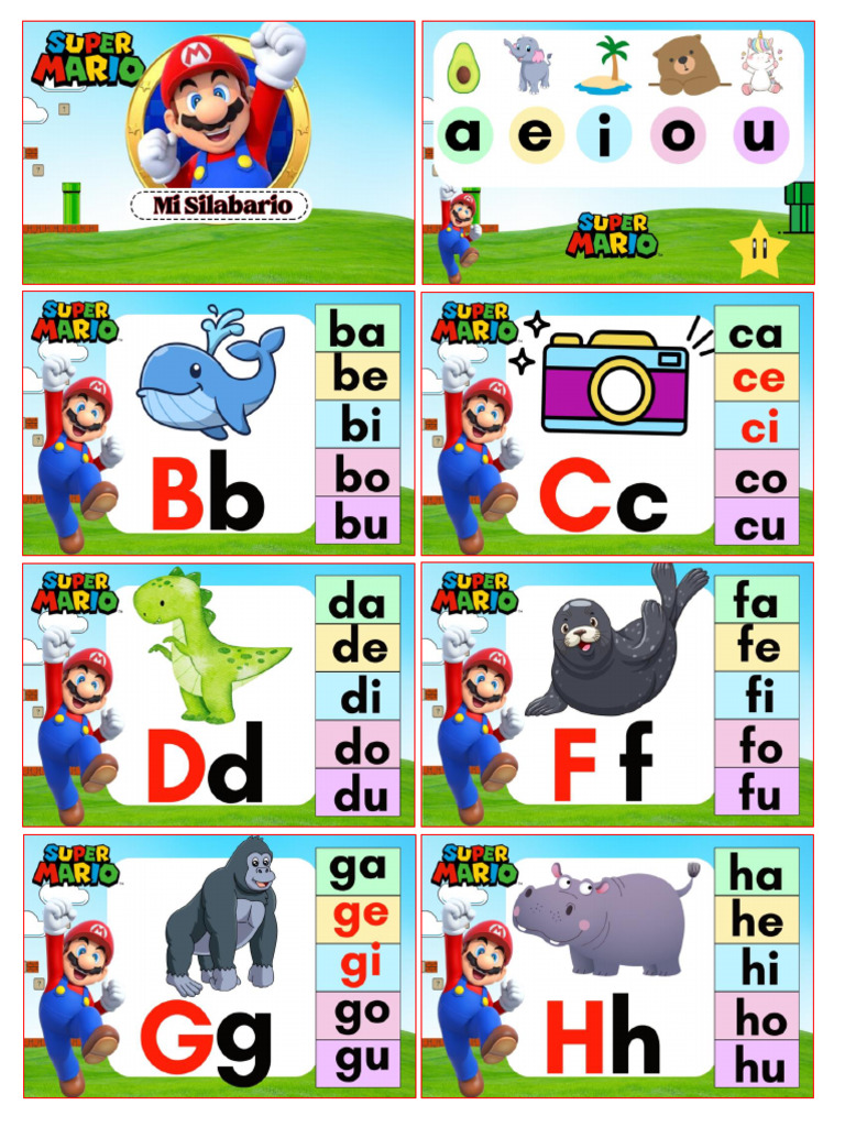 Silabario Mario y Peach | PDF