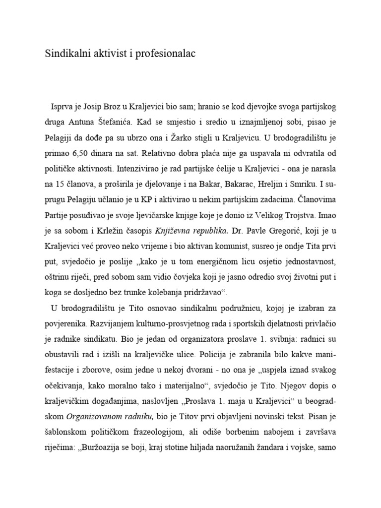 5 Sindikalni Aktivist I Profesionalac | PDF