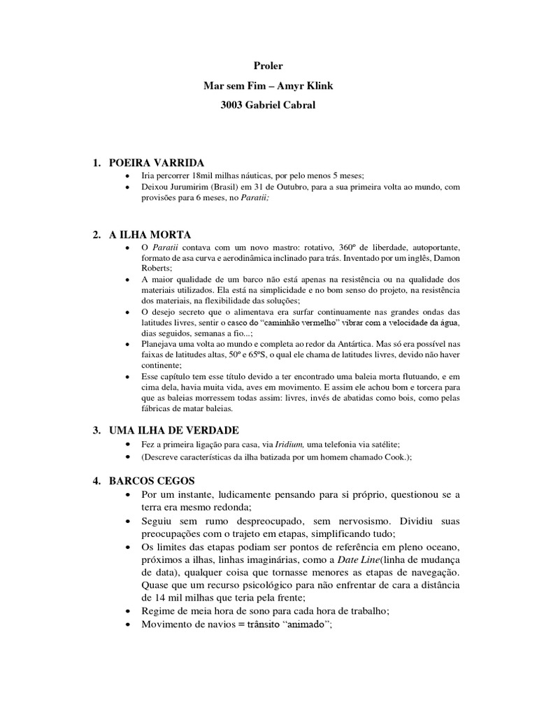 Proler - Mar Sem Fim | PDF